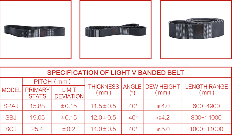 V Belt Spa 1800 Banded Belt - HEIYI